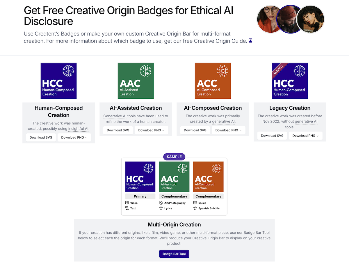 Creative Origin Badges